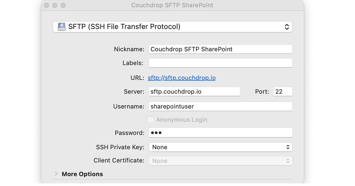 How to use SharePoint as an FTP / SFTP server
