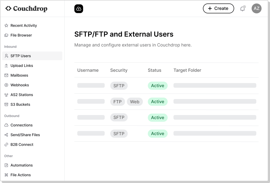 Cloud SFTP: Managed SFTP & FTP as a Service | Couchdrop