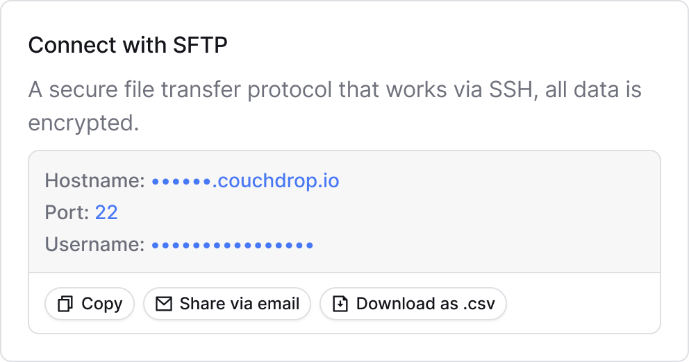 Cloud SFTP/FTP as a Service | Couchdrop: Cloud SFTP & MFT as a Service